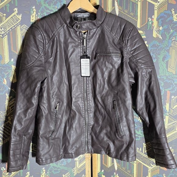 bleu grandeur | Jackets & Coats | Mens Brown Leather Jacket | Poshmark